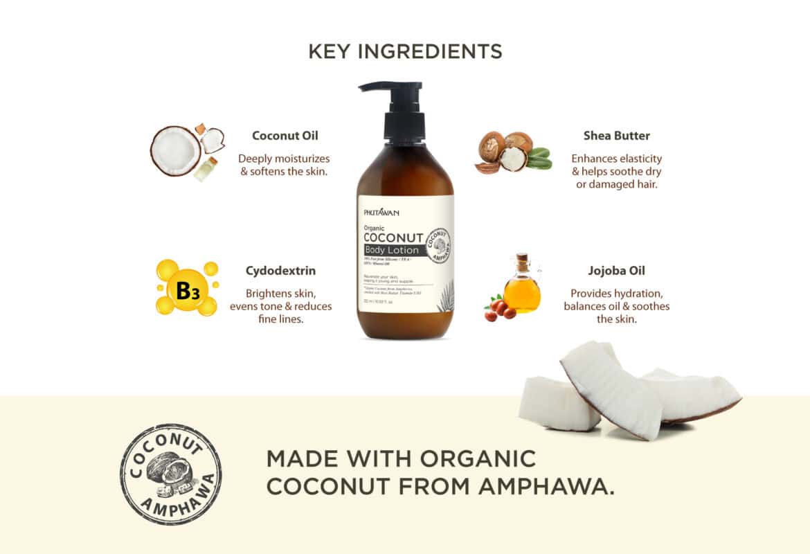 Organic Coconut Body Lotion - Phutawan Malaysia