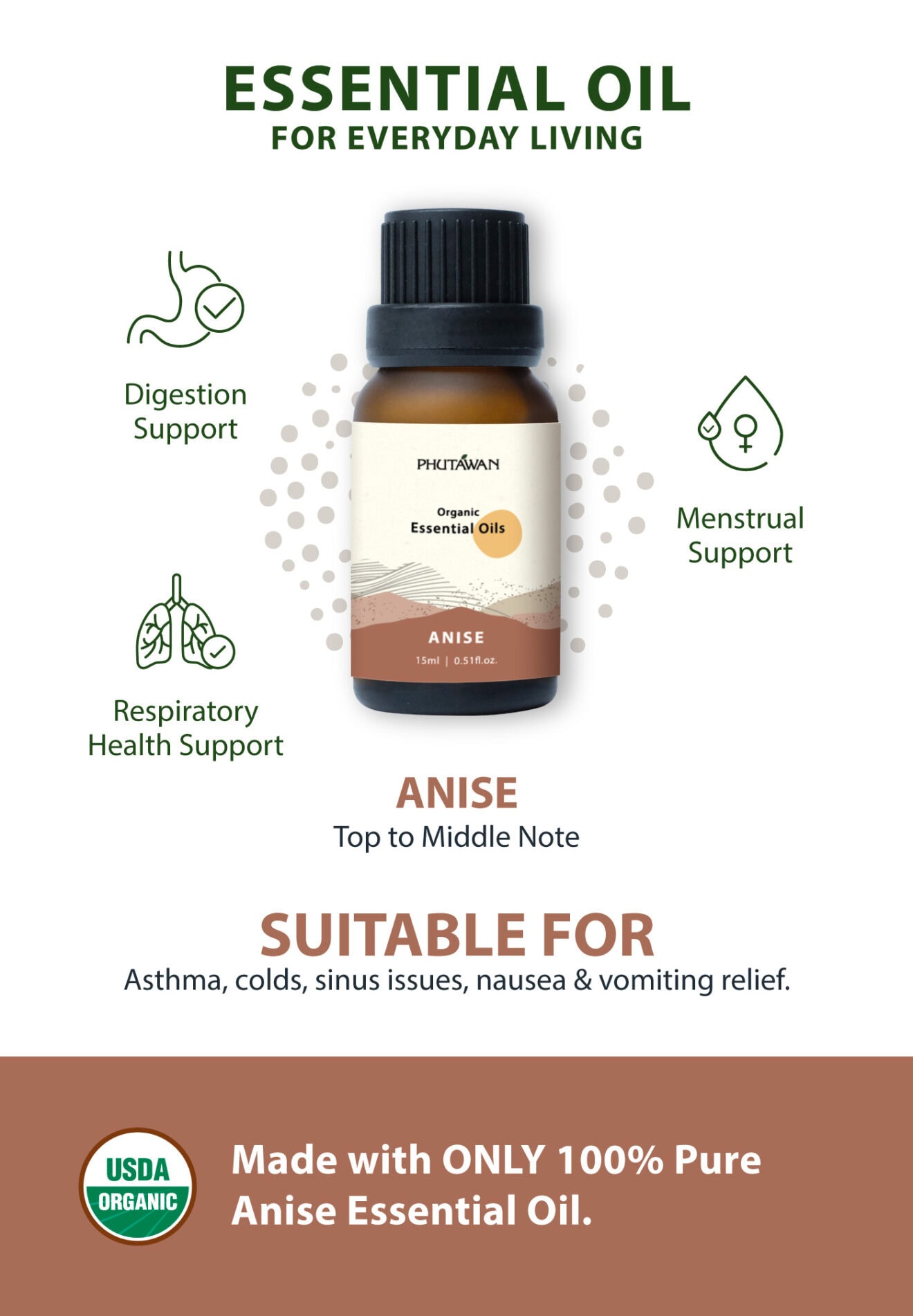 Organic Anise Essential Oil - Phutawan Malaysia