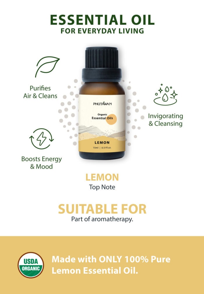 Organic Lemon Essential Oil - Phutawan Malaysia