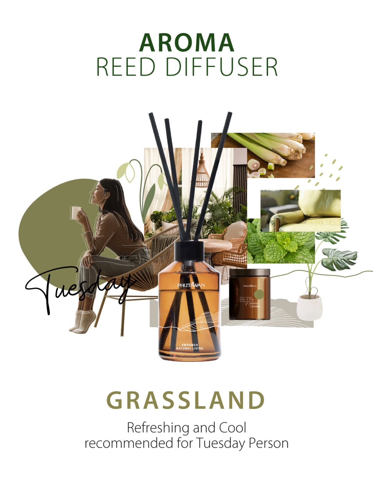 Grassland Reed Diffuser - Phutawan Malaysia