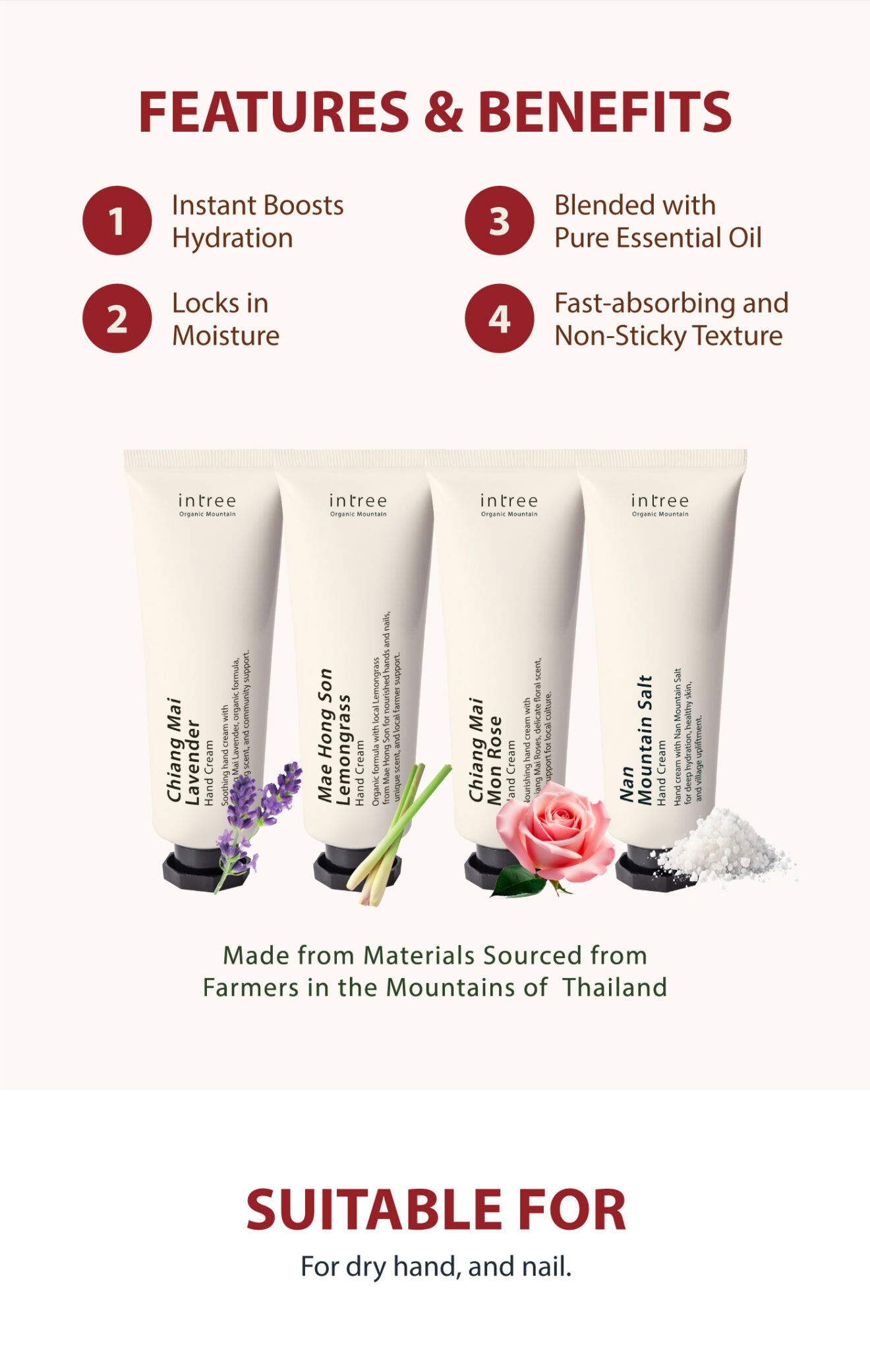 intree Organic Mountain Hand Cream - Phutawan Malaysia