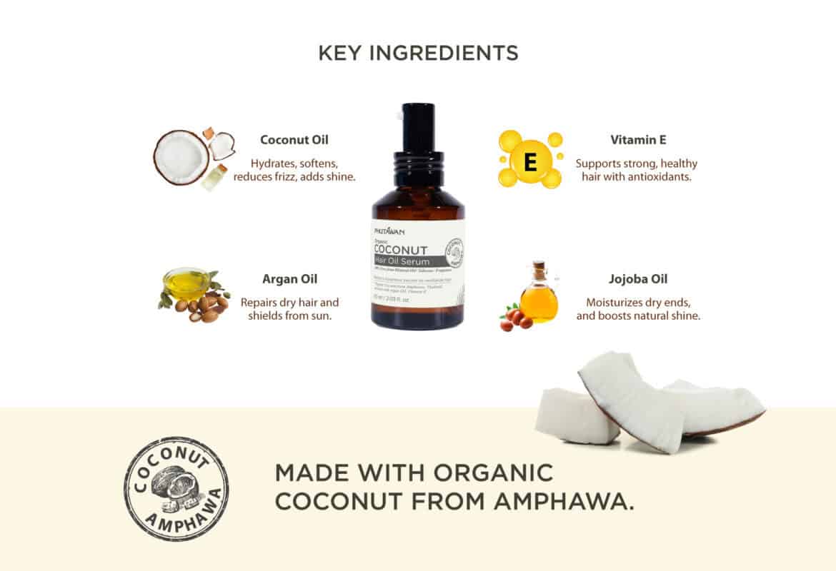 Organic Coconut Hair Serum - Phutawan Malaysia