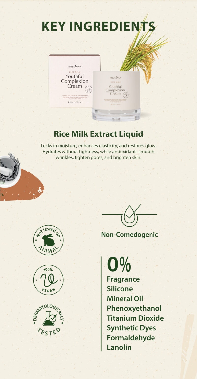 Rice Milk Youthful Complexion Cream - Phutawan Malaysia